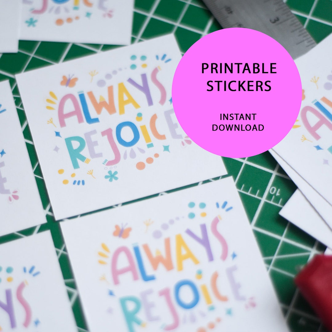 JW Printable Stickers Always Rejoice Gift Tags for Jehovah's Witnesses ...
