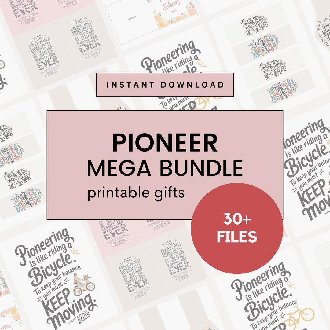 JW Bundle for Pioneers Printable Gifts for Jehovah's Witnesses Mega Set ...