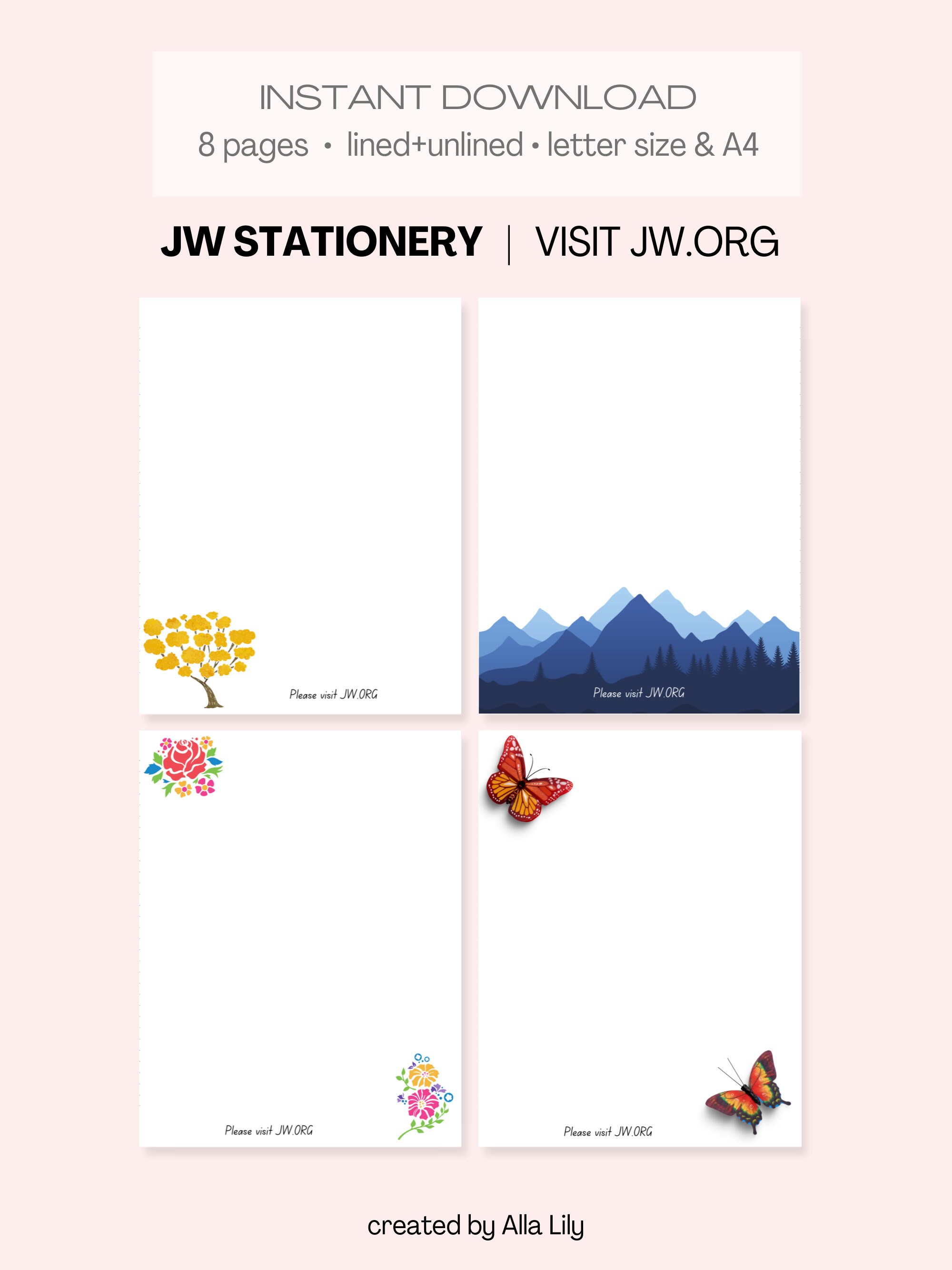 8 Letter Writing Templates for Jehovah's Witnesses Jw - Etsy