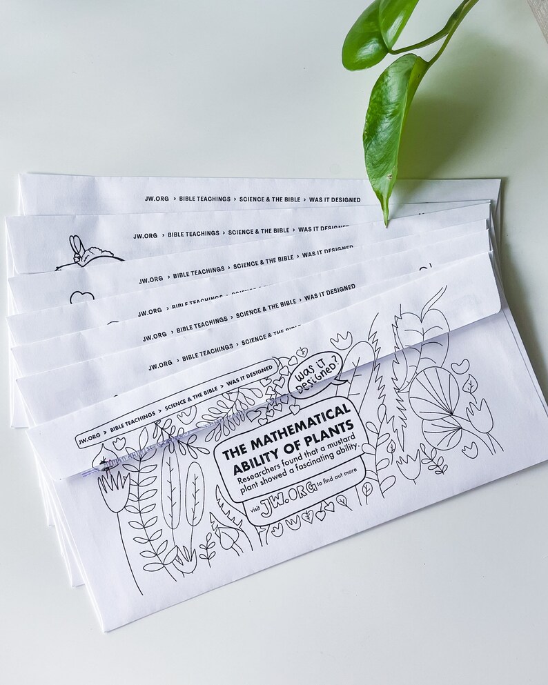 JW Printable Coloring Envelopes for Kids Was It Designed Jw - Etsy