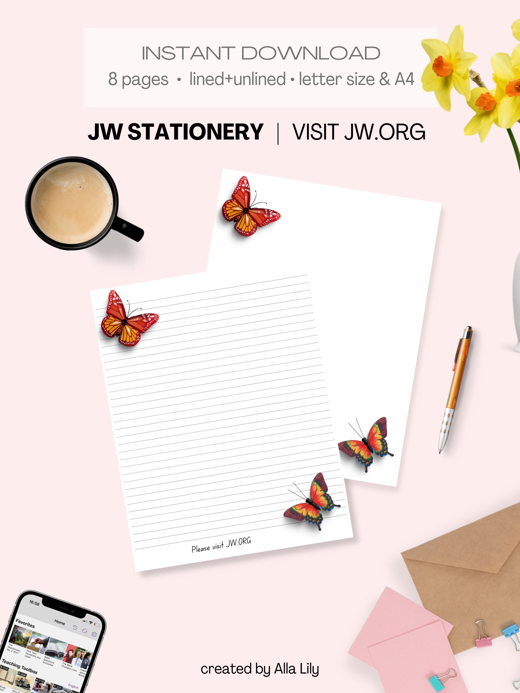 8 Letter Writing Templates for Jehovah's Witnesses Jw - Etsy