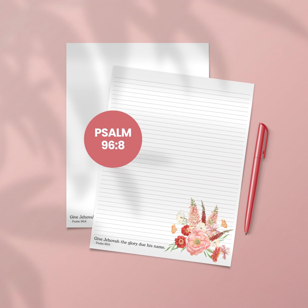 JW Letter Writing Printable Stationery Templates for Jehovah's ...