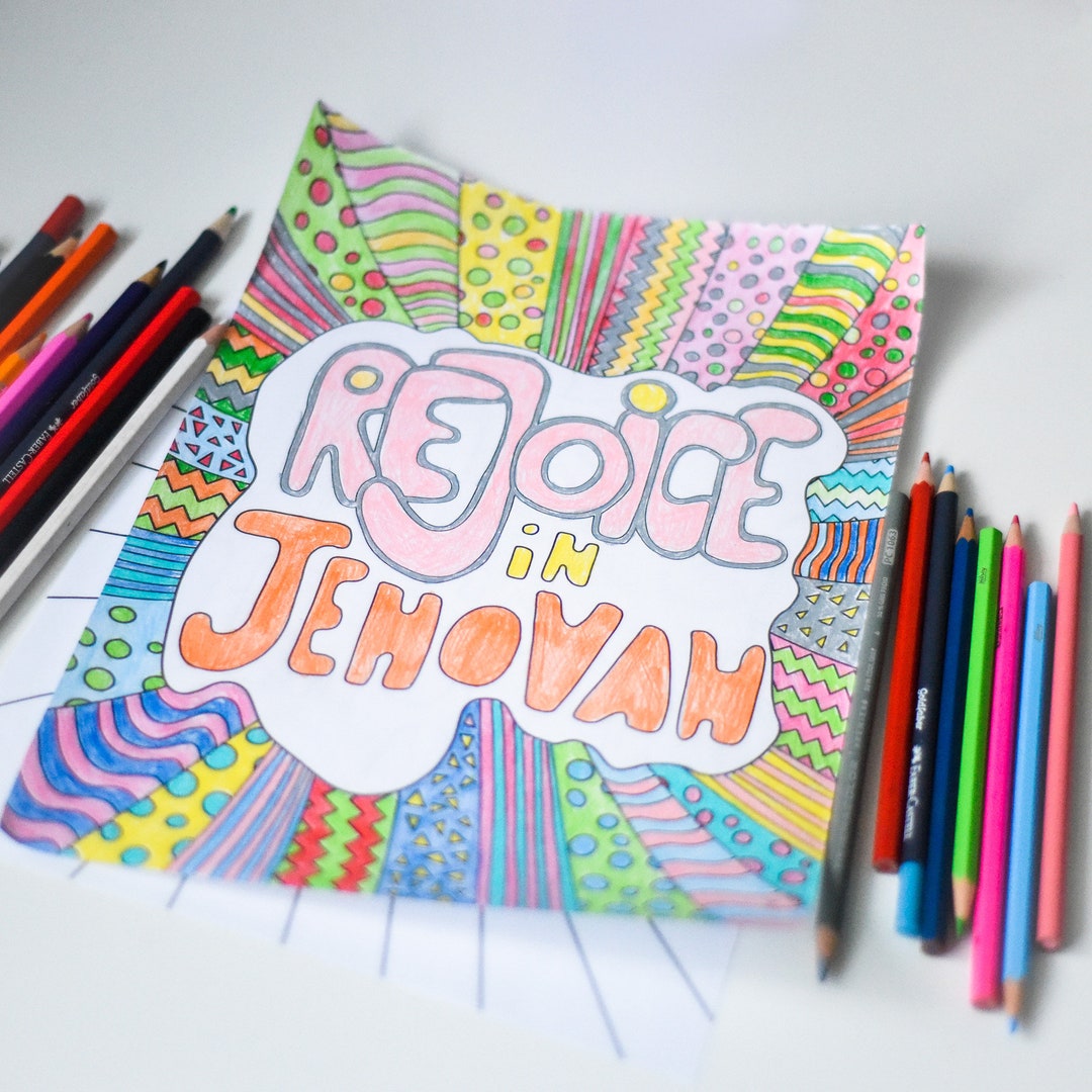 2 Printable "rejoice in Jehovah" Coloring Pages for Kids and Adults ...
