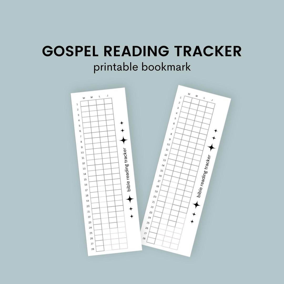 JW Bible Reading Tracker Bookmark the Life and Ministry of Jesus Christ for Jehovah's Witnesses ...