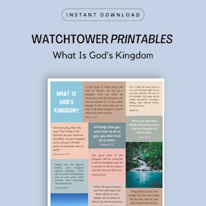 What is God’s Kingdom Printable Scriptures for Watchtower Magazine JW ...