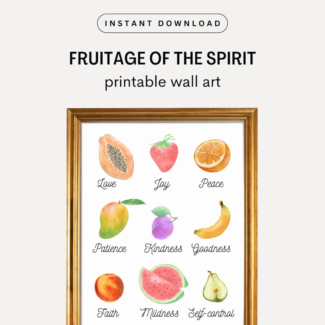 JW Fruitage of the Spirit Wall Art Printable Poster for Jehovah’s ...