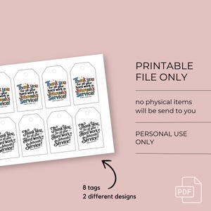 JW Pioneer Gift Tags Printable Thank You Labels Pioneer School 2025 ...