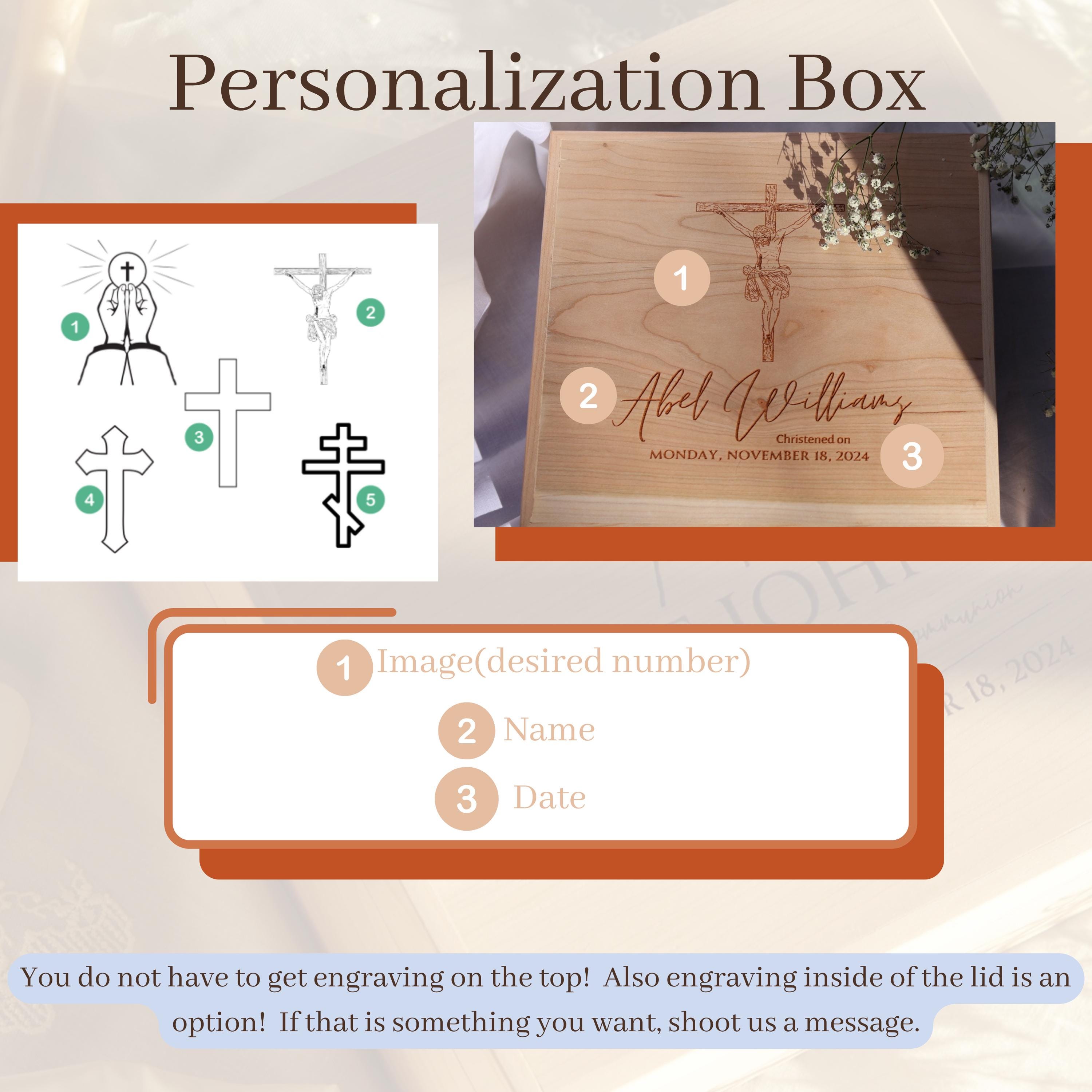 Baby Baptism Keepsake Box, Personalized Baptism Gift for Catholics ...