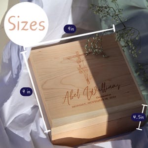 Baby Baptism Keepsake Box, Personalized Baptism Gift for Catholics ...