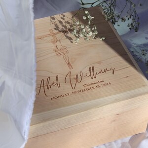 Baby Baptism Keepsake Box, Personalized Baptism Gift for Catholics ...