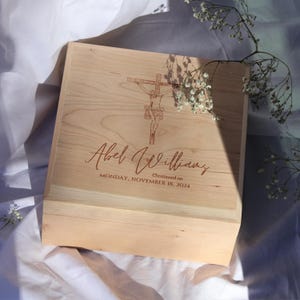 Baby Baptism Keepsake Box, Personalized Baptism Gift for Catholics ...