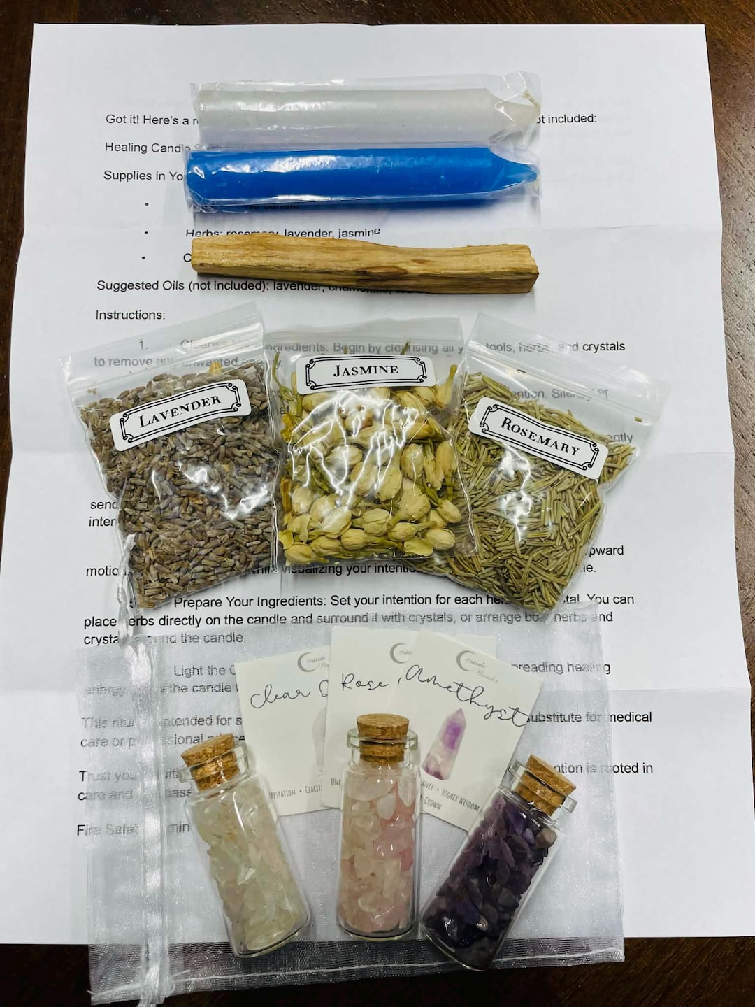 Healing Candle Spell Kit | Emotional & Spiritual Support | Self Care ...