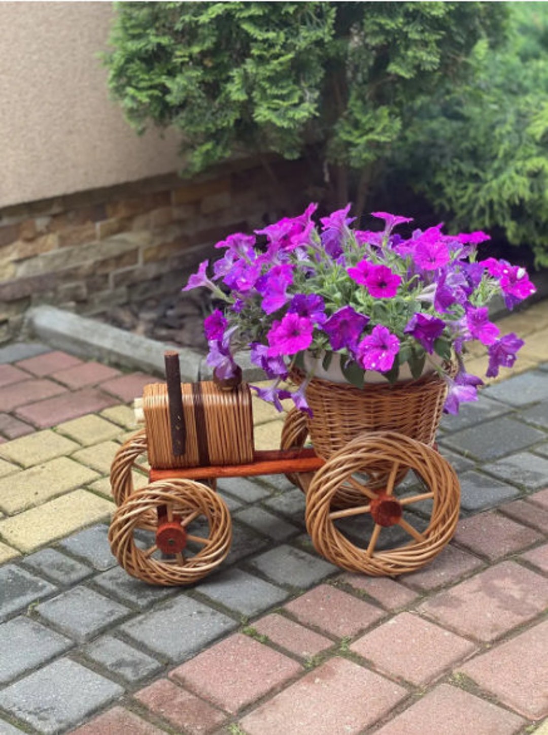 Flower Basket tractor Flower Pot Garden Decor Flower Plant Garden ...