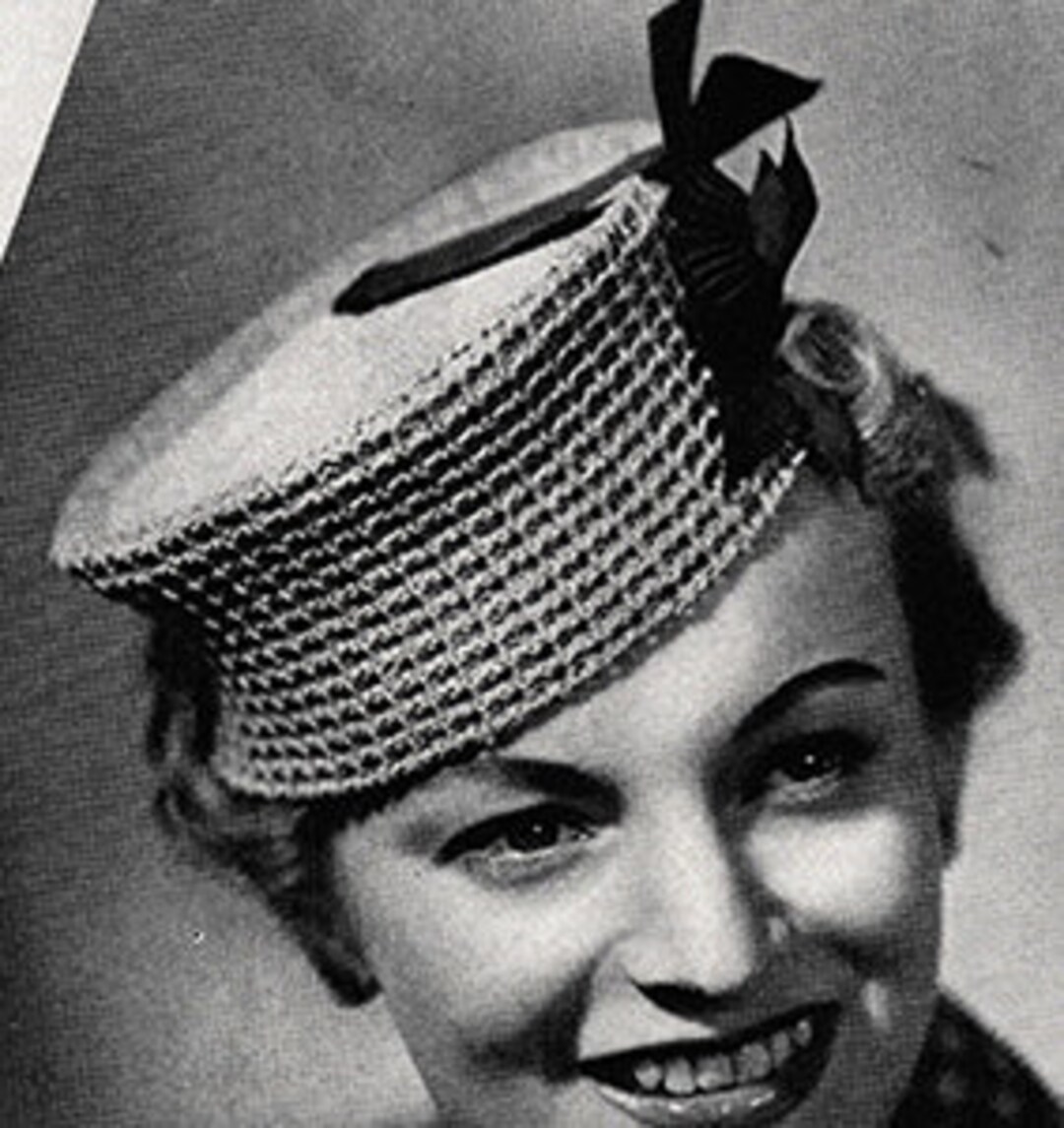 Vintage Women's Crochet Pill Box Hat and Bag Set Pattern. - Etsy