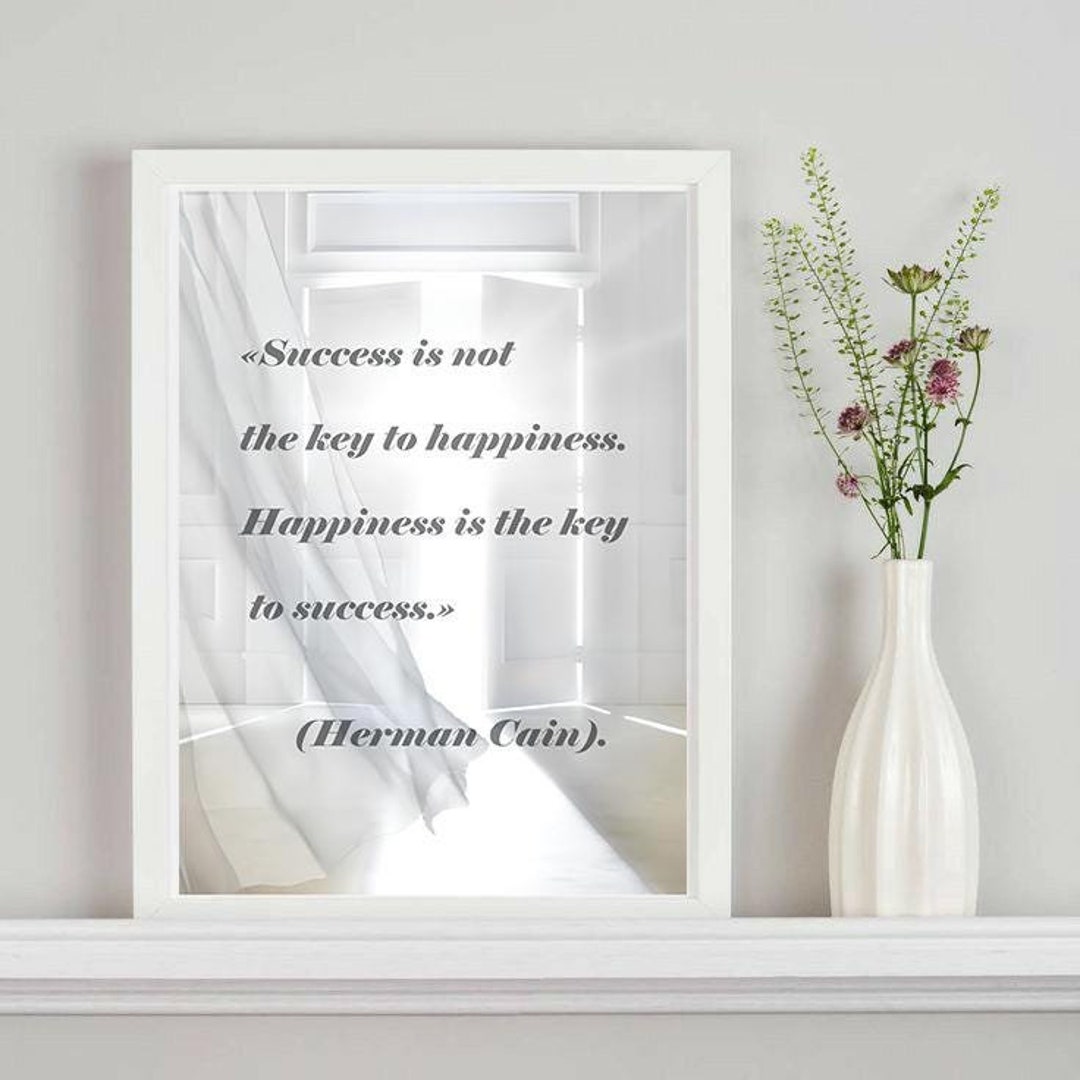 Minimalist Poster Digital Wise Quote «success is Not the Key to ...