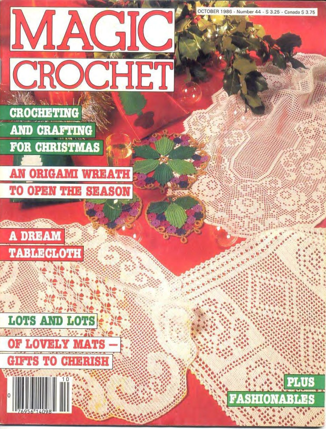 PDF Old Magazine Crochet Patterns 1986. 79 Color Pages of Napkins ...