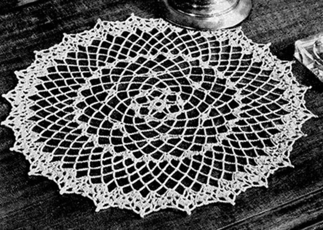 Crochet Pattern Picot Edge Doily. Pdf Round Napkin. - Etsy