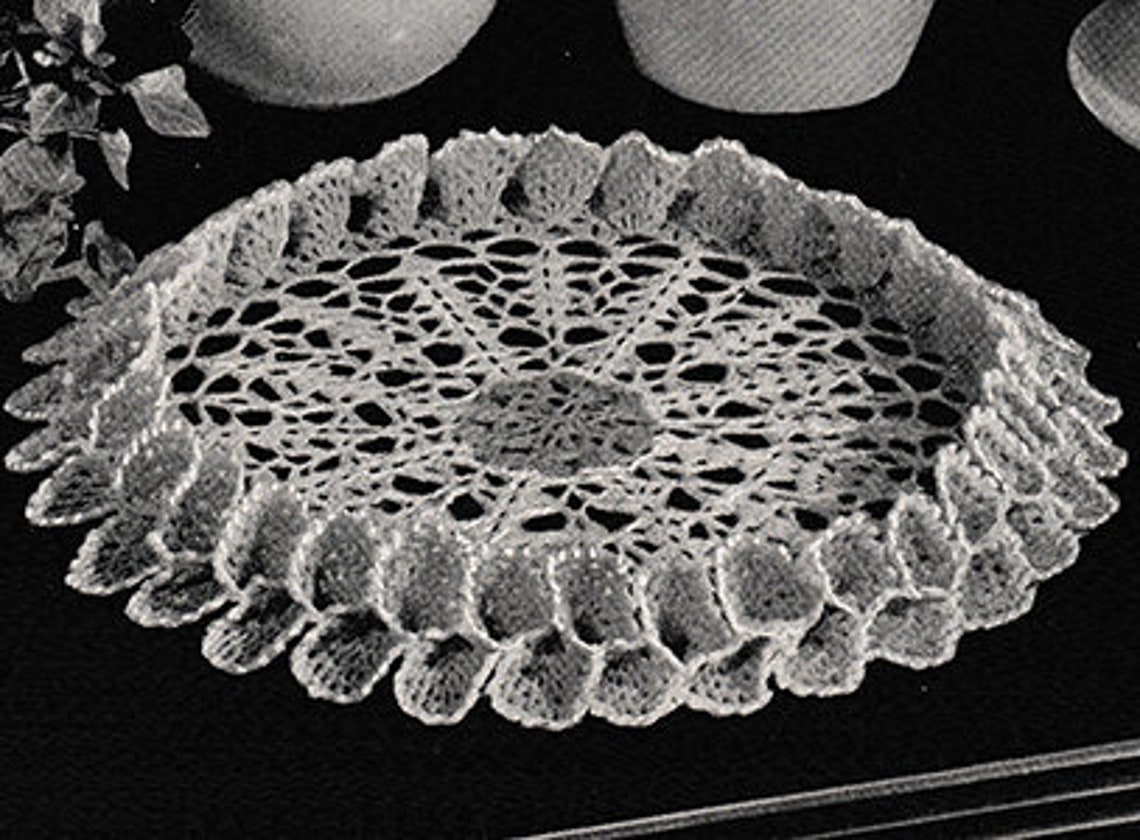 Vintage Round Doily Crochet Pattern. Tailored Ruffle Doily Pdf Download ...