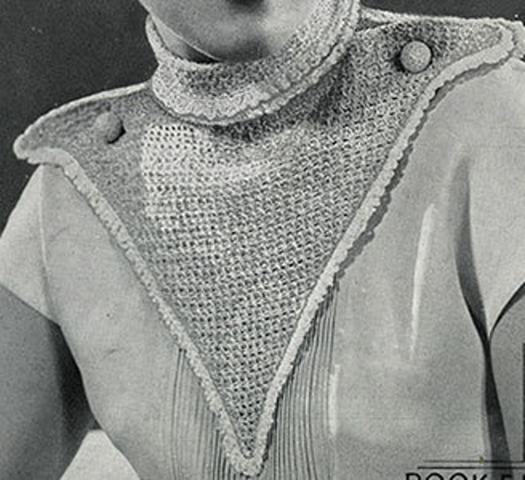 Vintage Pattern Lady Crochet West Point Collar. Size One. - Etsy
