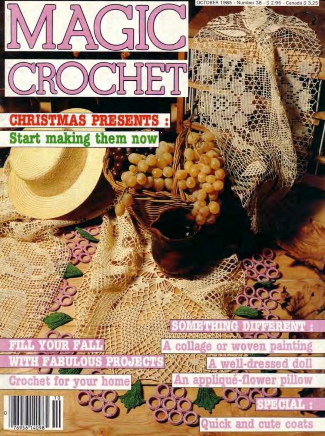 PDF Old Magazine Crochet Patterns 1985. 81 Color Pages of Napkins ...
