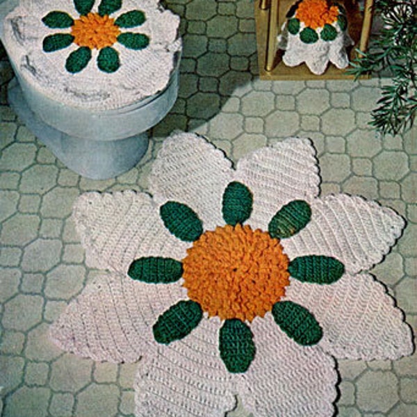 Crochet Bathroom Set - Etsy