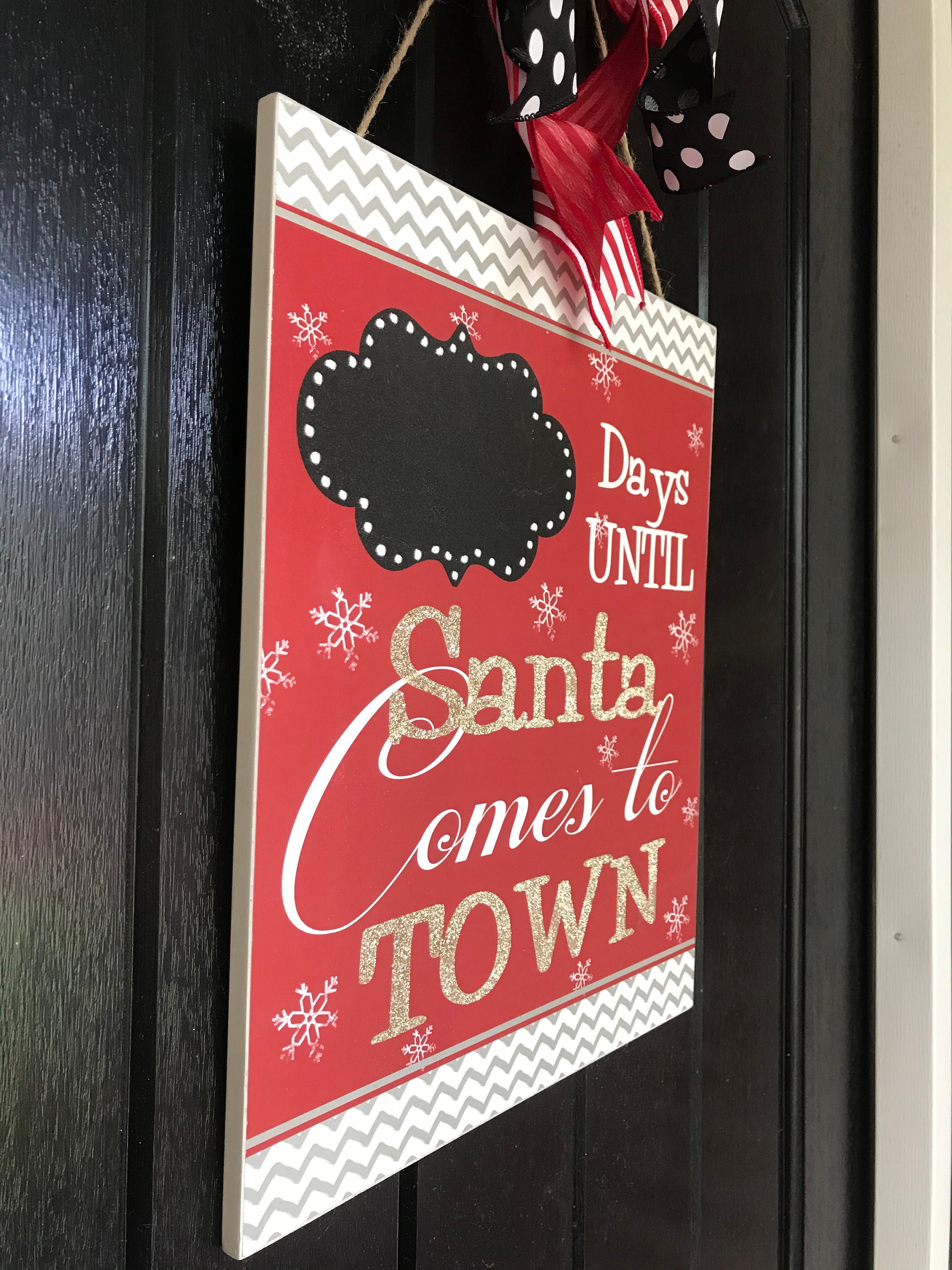Santa Countdown Calendar Door Hanger - Etsy