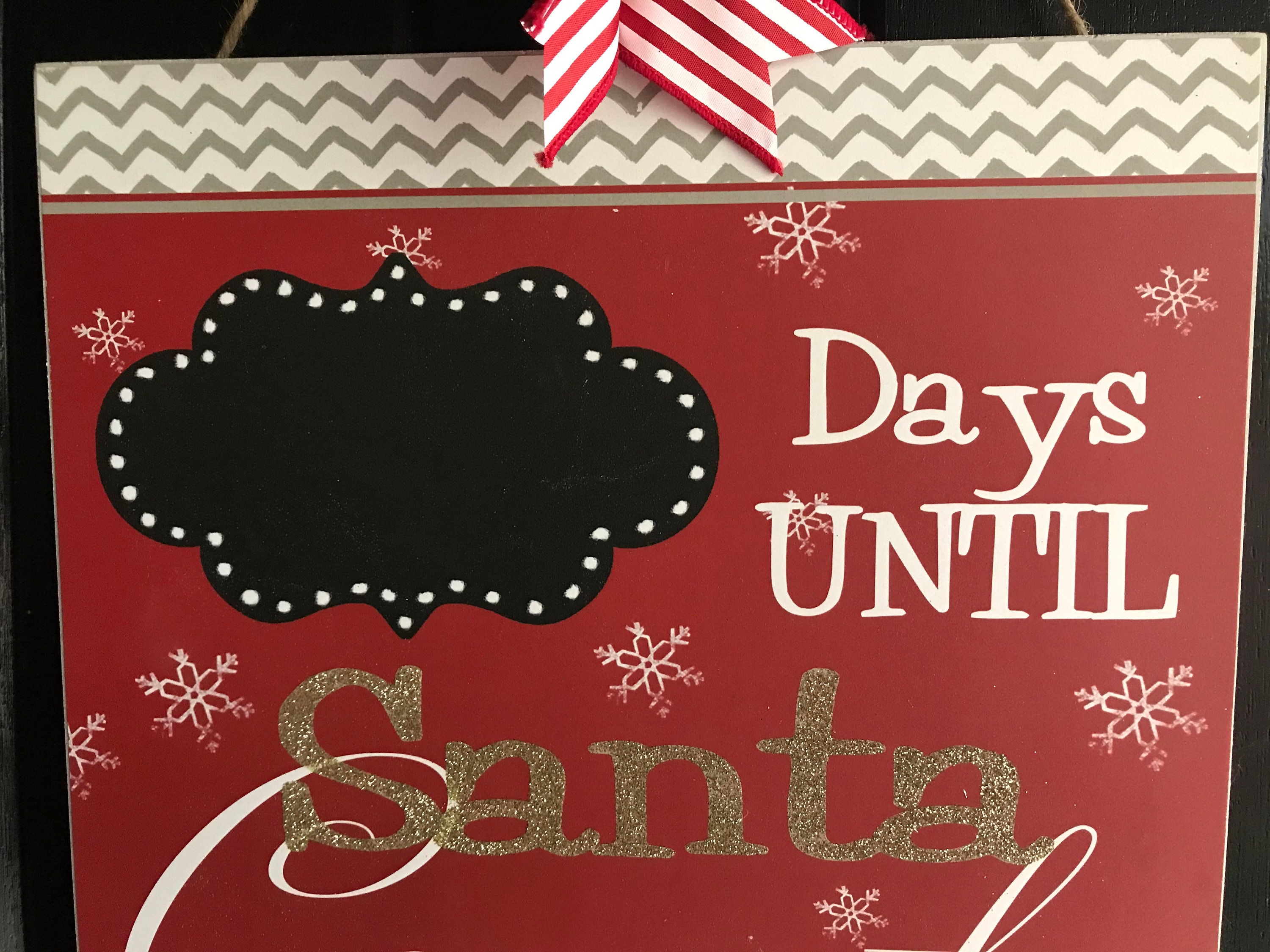 Santa Countdown Calendar Door Hanger - Etsy
