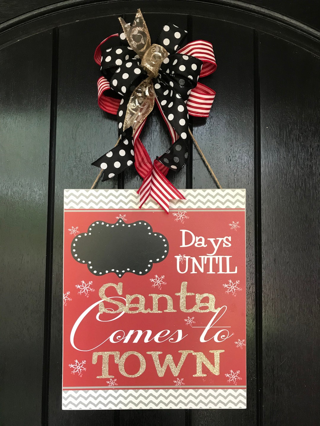 Santa Countdown Calendar Door Hanger - Etsy