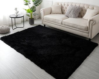 9 X 12 Black Rug - Etsy