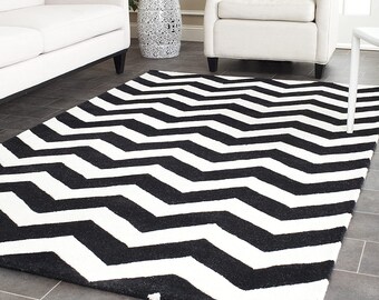 Chevron Area Rug | Etsy