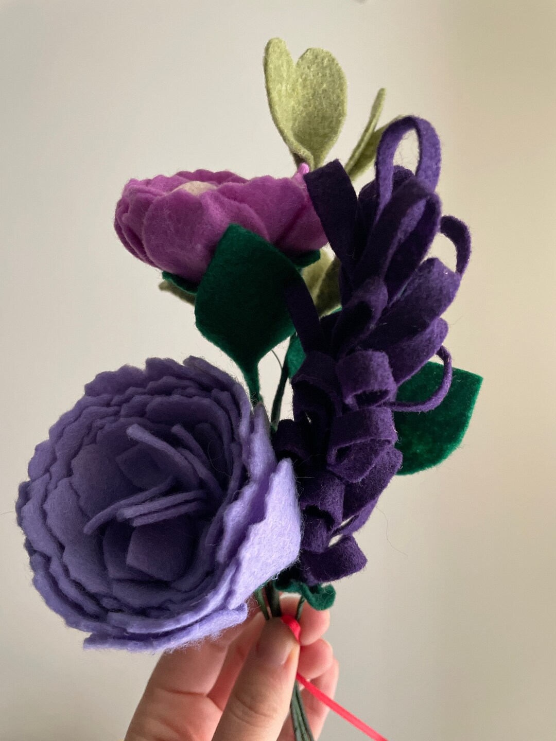 Felt Bouquet, Mini Flower Bouquets, Felt Flowers, Handmade Felt Flower ...