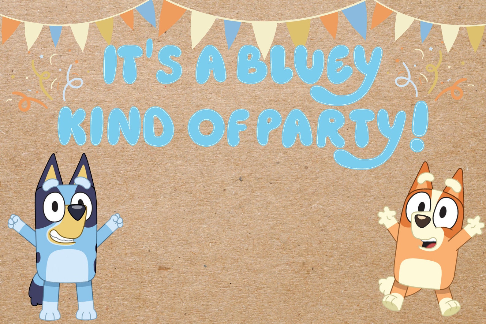 Hand Painted Bluey Birthday Banner - Etsy