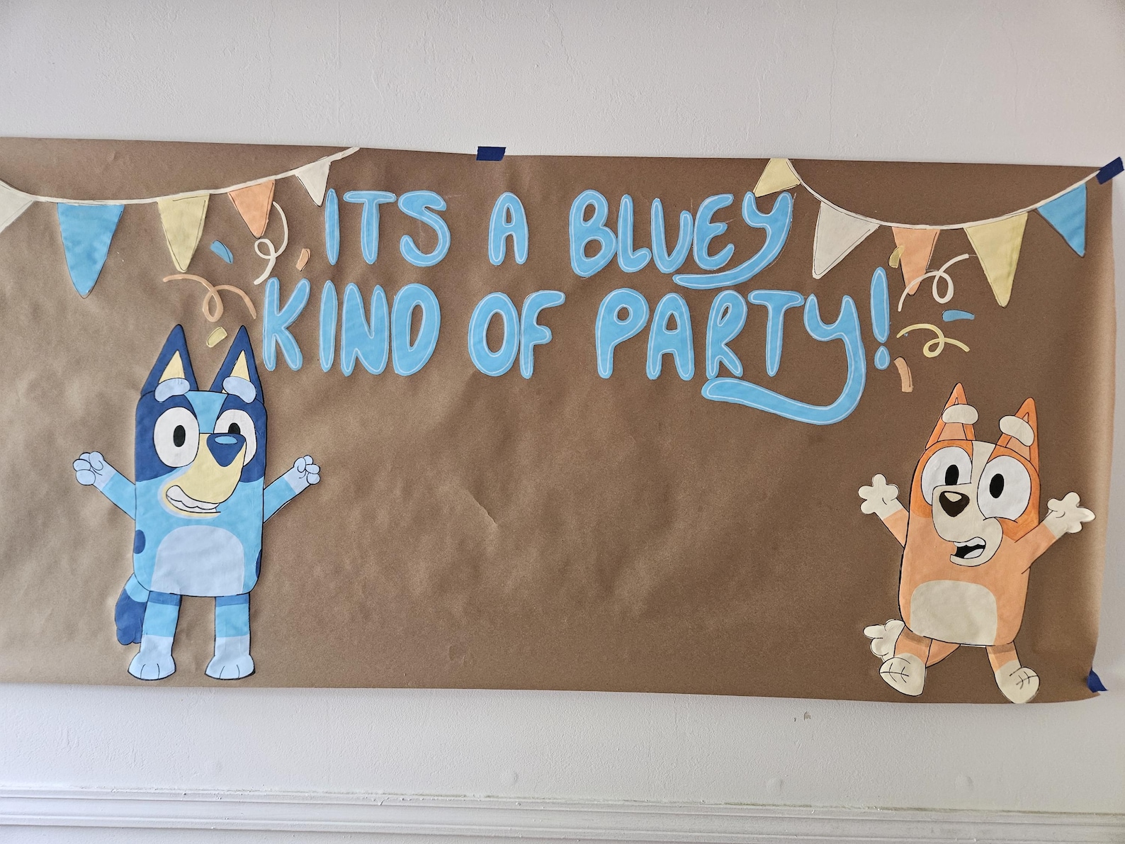 Hand Painted Bluey Birthday Banner - Etsy