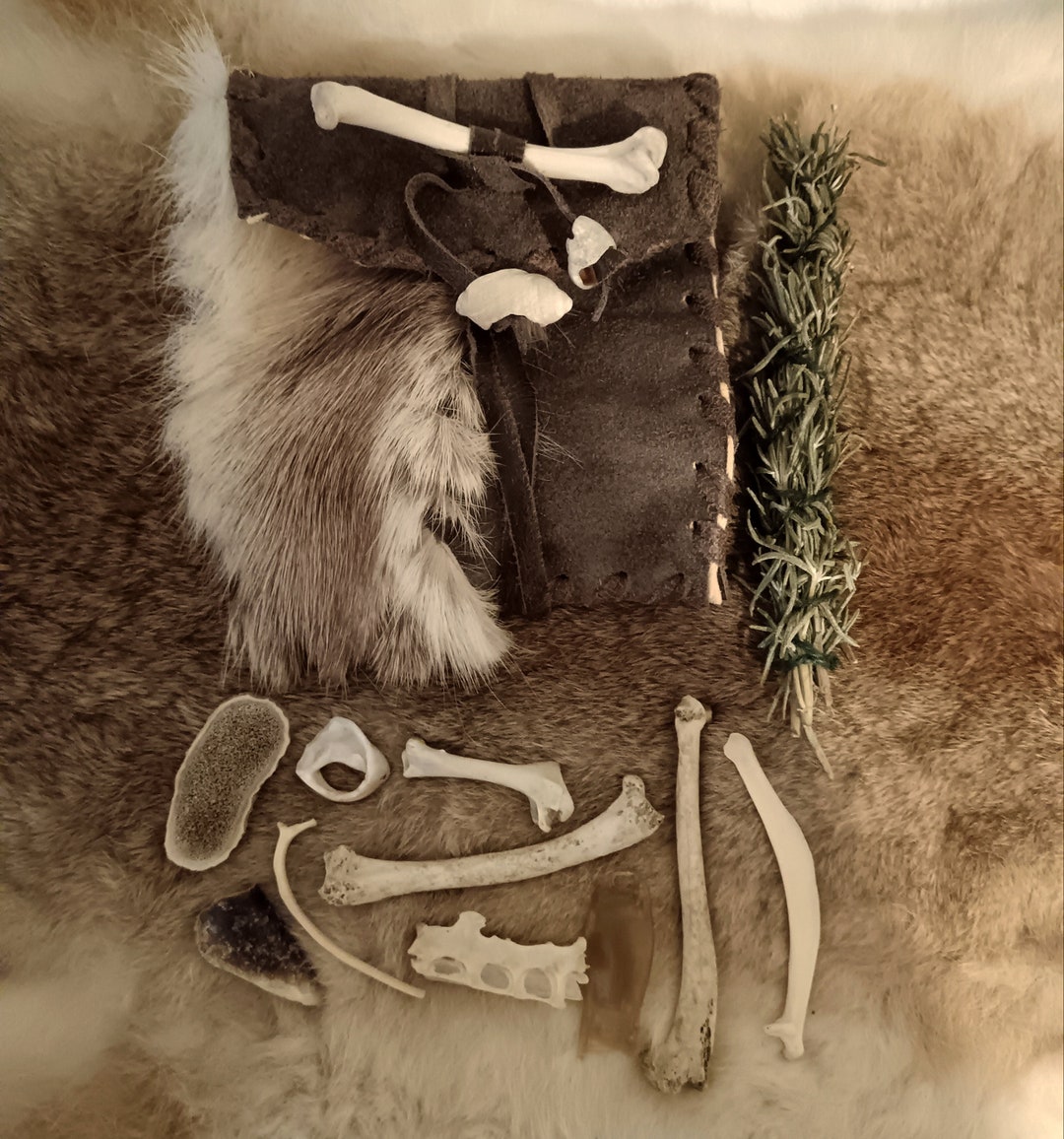 Small Shaman's Medicine Bag & Bone Throwing Set - Etsy