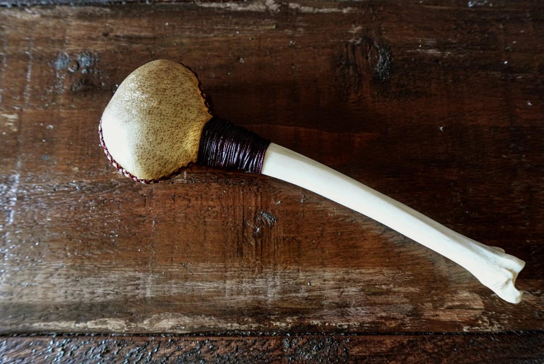 Deer Hide & Bone Rattle - Rattle of the Underworld - Etsy