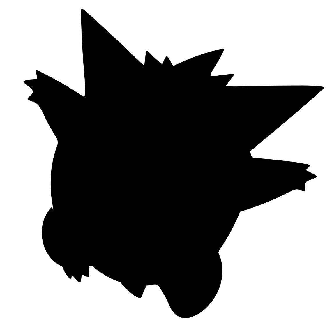 Gengar Haunter Ghastly Pokemon Stencil Silhouette SVG File PNG File ...