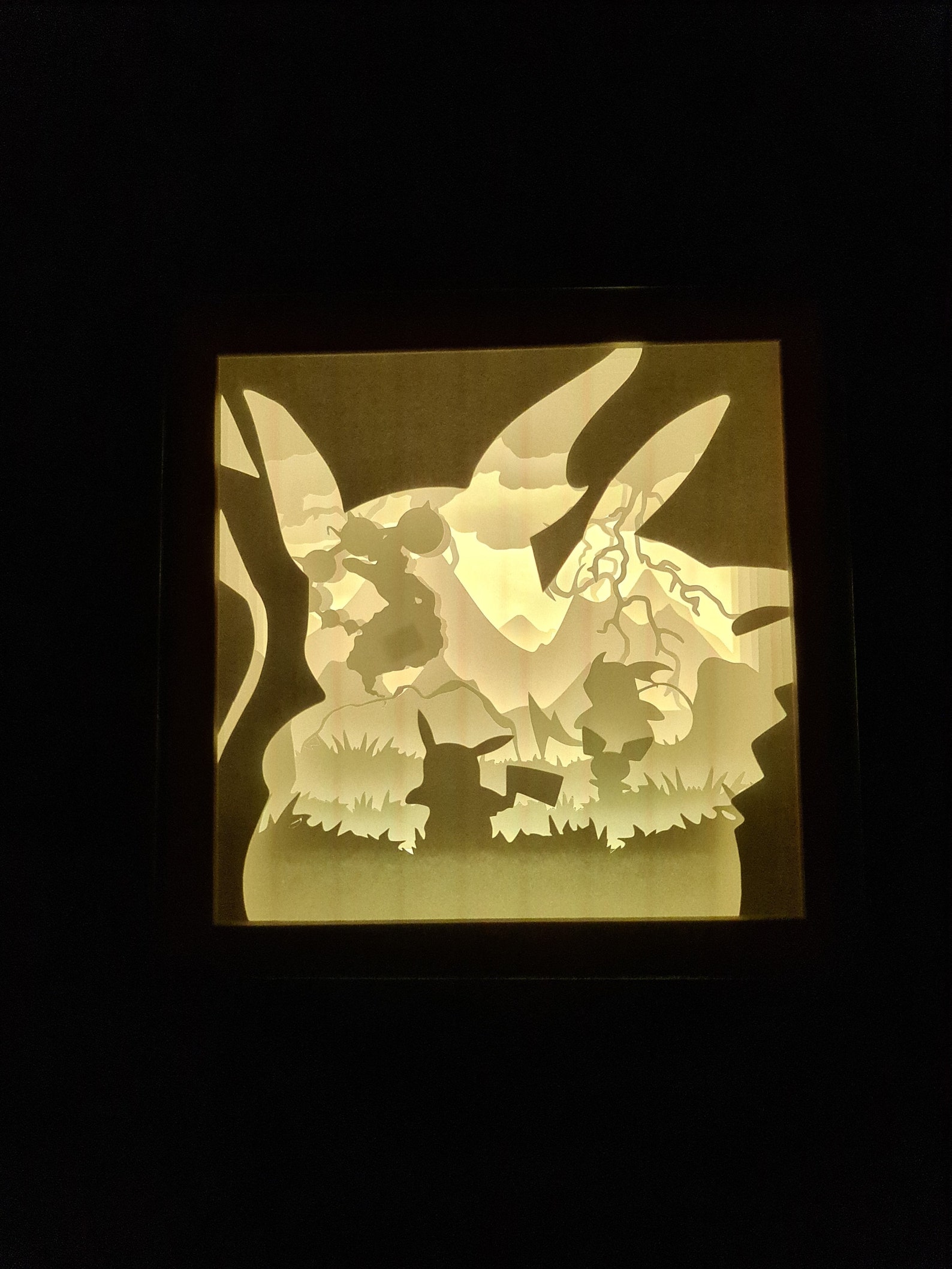 D.I.Y. Pikachu Battle Shadow Box Pokemon Light Box SVG File PNG File ...