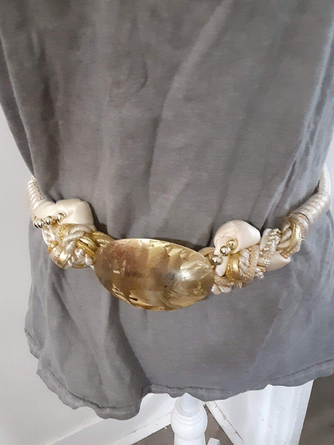 New Vintage Gold Tone Braided Belt Made in USA 32" Hook Closure - Etsy