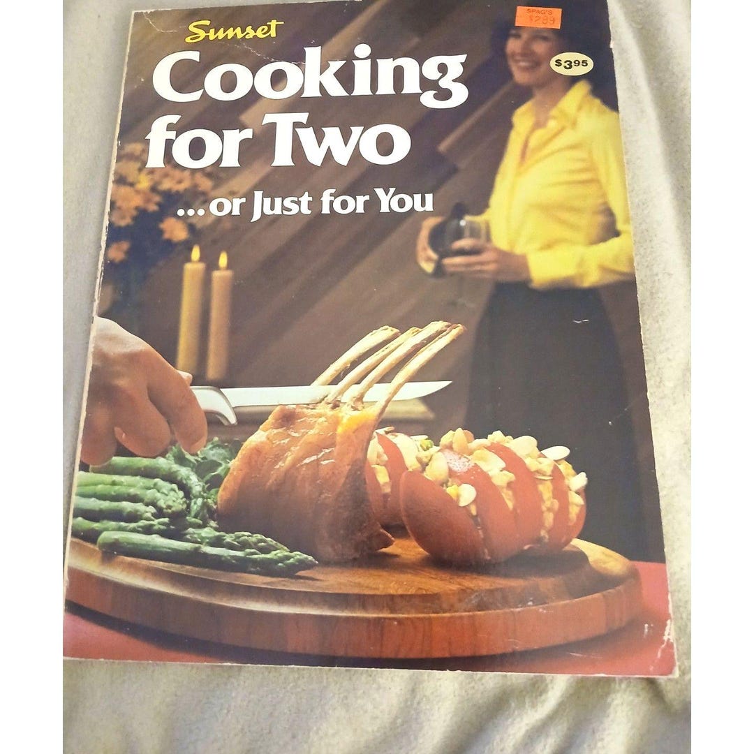 Sunset Cooking for Two Cor Just for You Cookbook Paperback 1980 Vintage ...