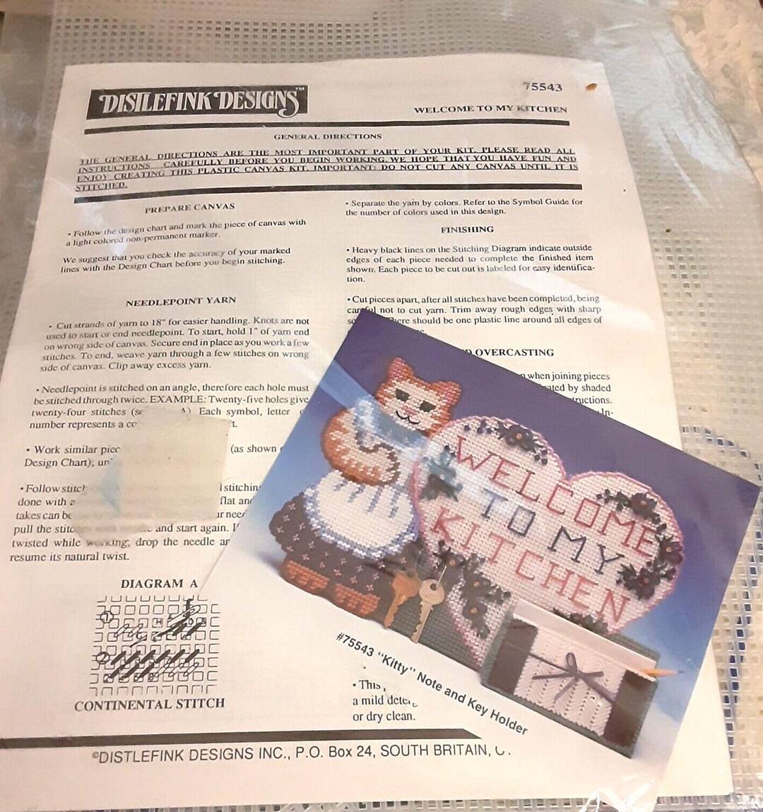 New Cross Stitch Kit Disilefink Designs Welcome to My Kichen #75543 Key ...