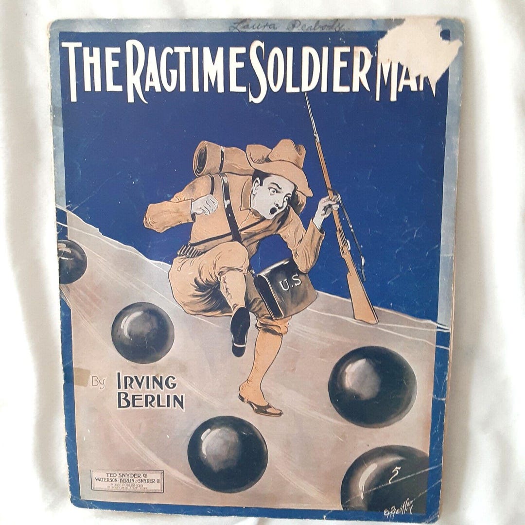 Vintage 1912 Sheet Music Irving Berlin the Ragtime Soldier Man - Etsy