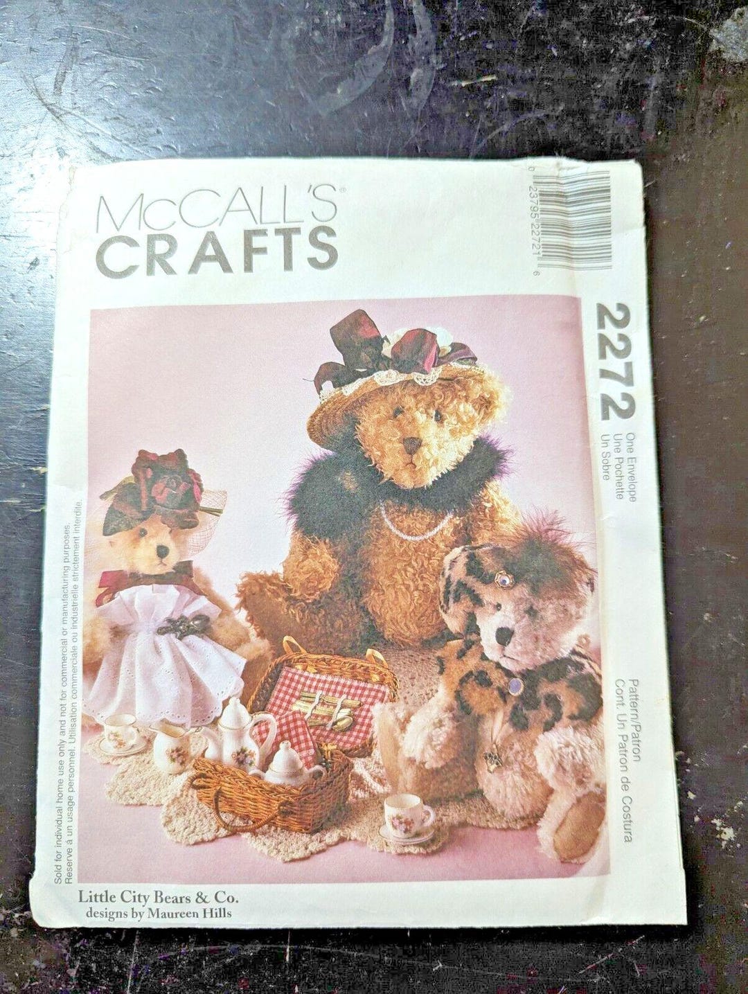 Mccall's Crafts Sewing Pattern 2272 Stuffed Bears Uncut - Etsy