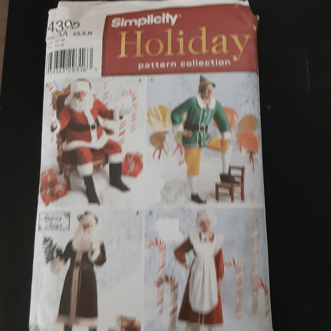Vintage Simplicity Holiday Sewing Pattern Collection #4393 XS S M Uncut ...