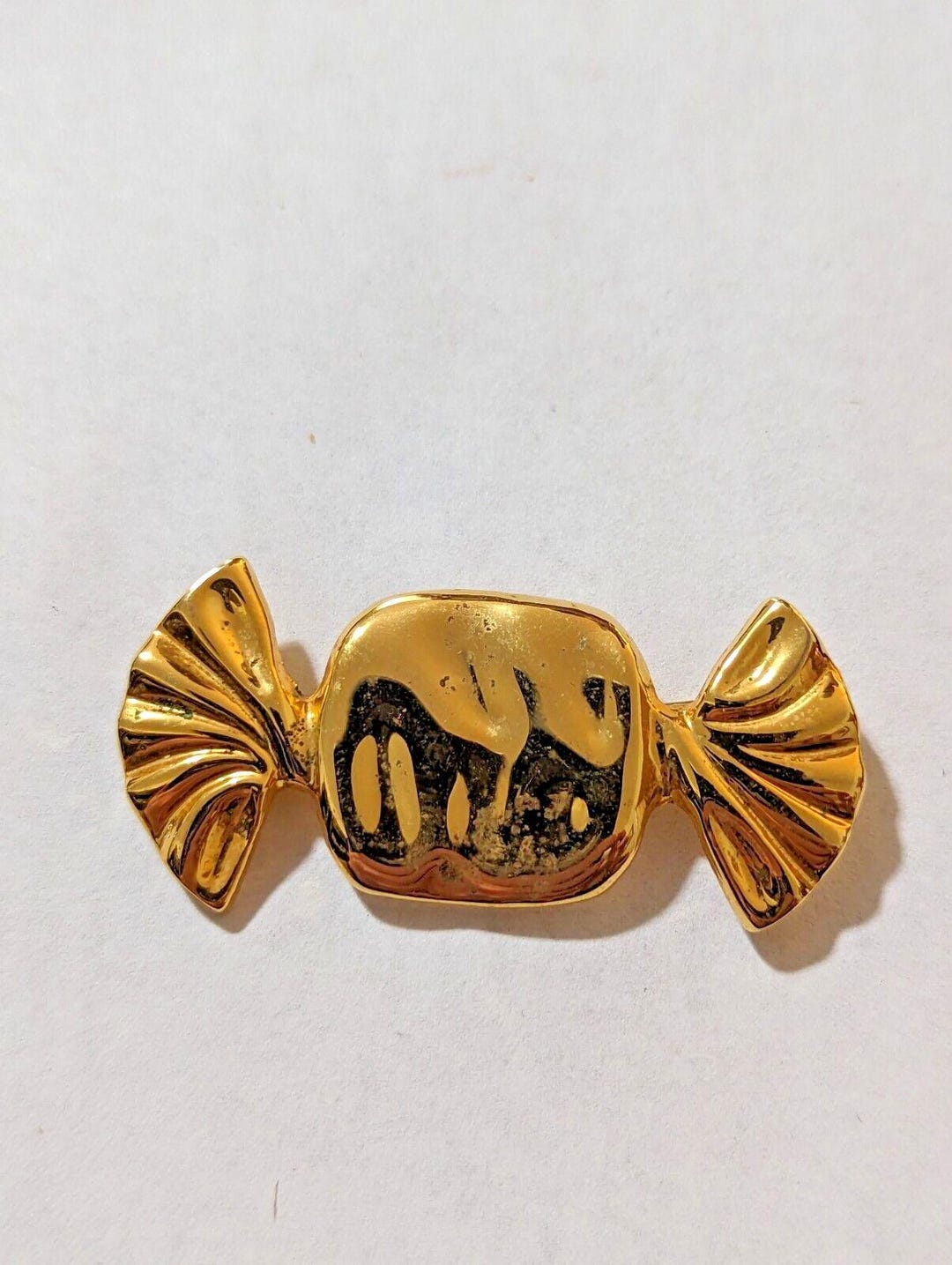 Vintage AAI Gold Tone Candy Brooch 2" Fun Elegant Holidays - Etsy