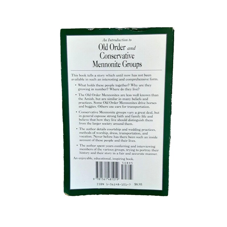 An Introduction to Old Order & Conservative Mennonite Groups Scott ...