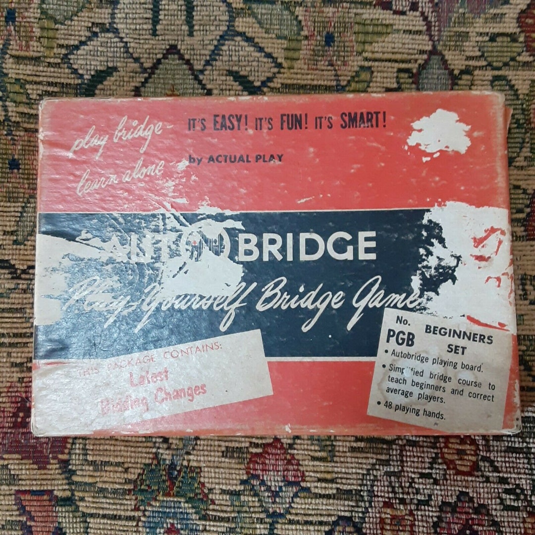 Vintage Auto Bridge Play Yourself Bridge Game Beginners Set Box Worn ...