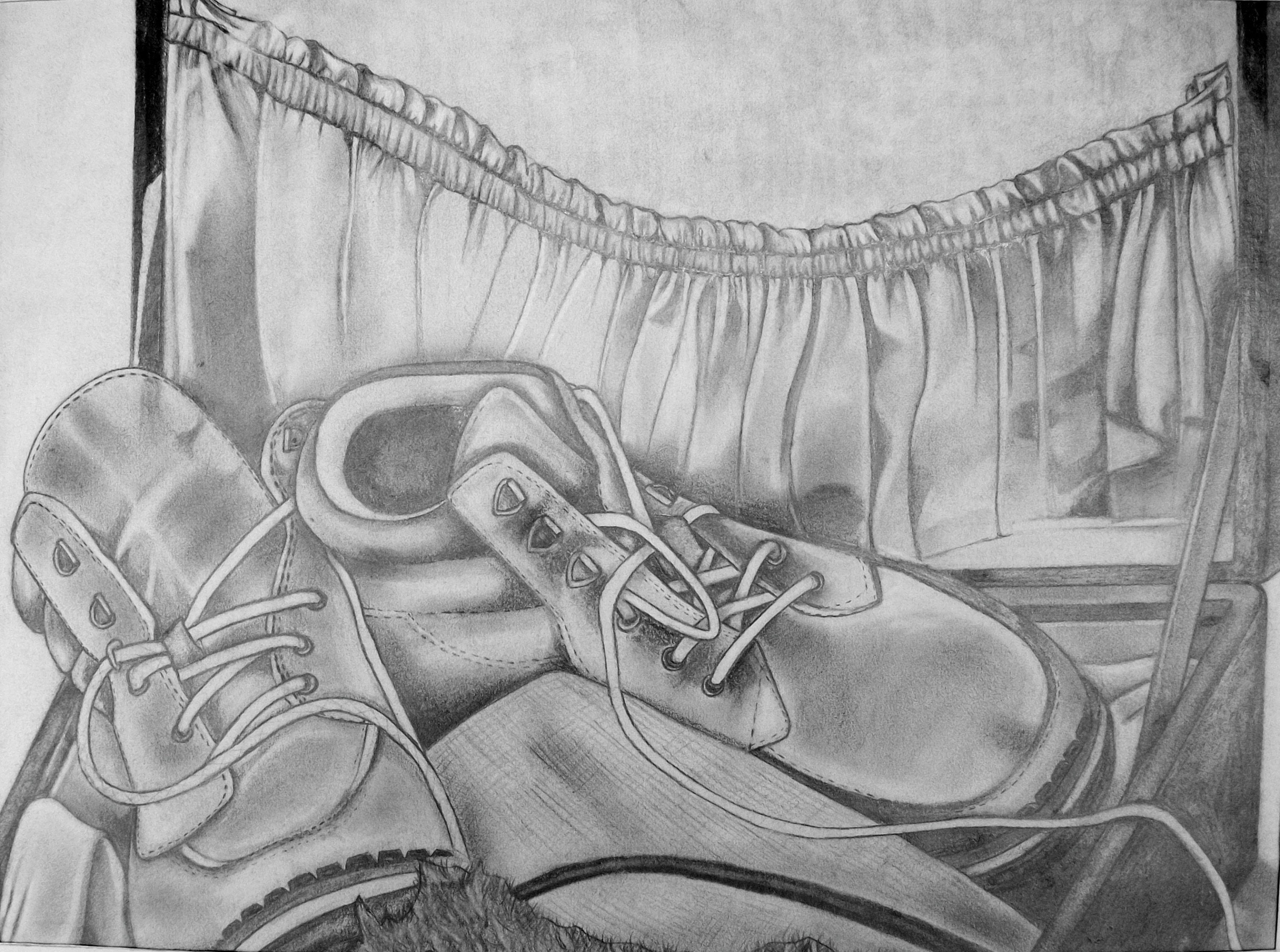 Rustic Pencil Drawing - Etsy