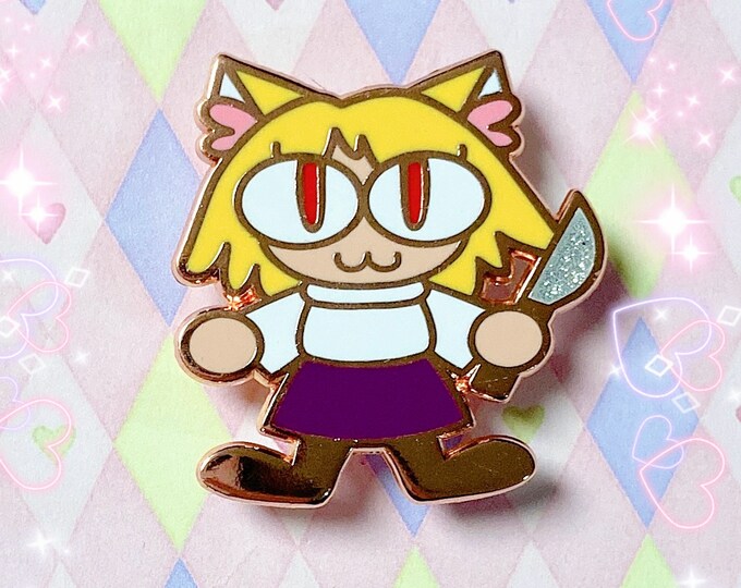 Type Moon Neco Arc With Knife Anime Yandere Copper Plated Glitter ...