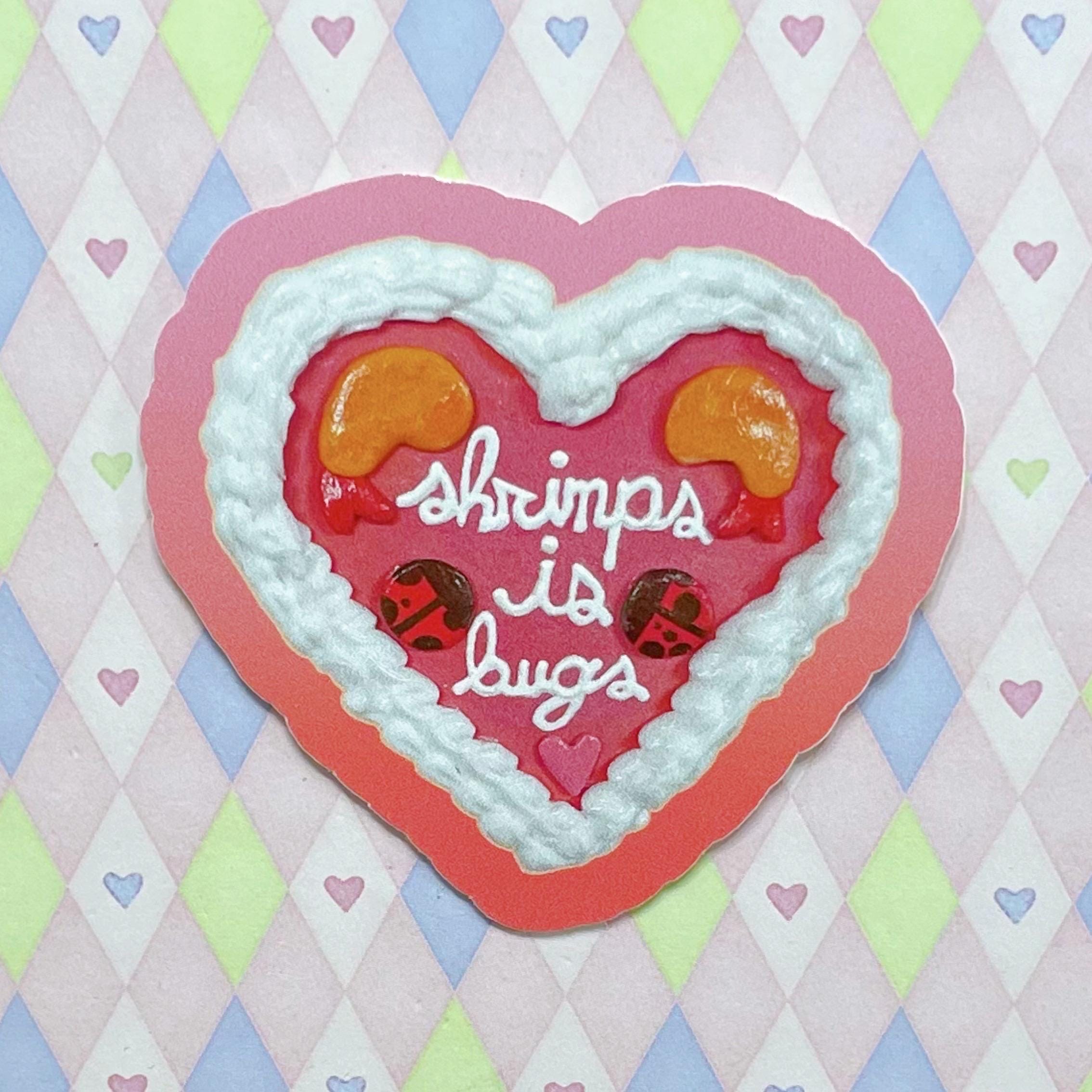Shrimps is Bugs Kawaii Pink Decoden Cake Sticker! (3