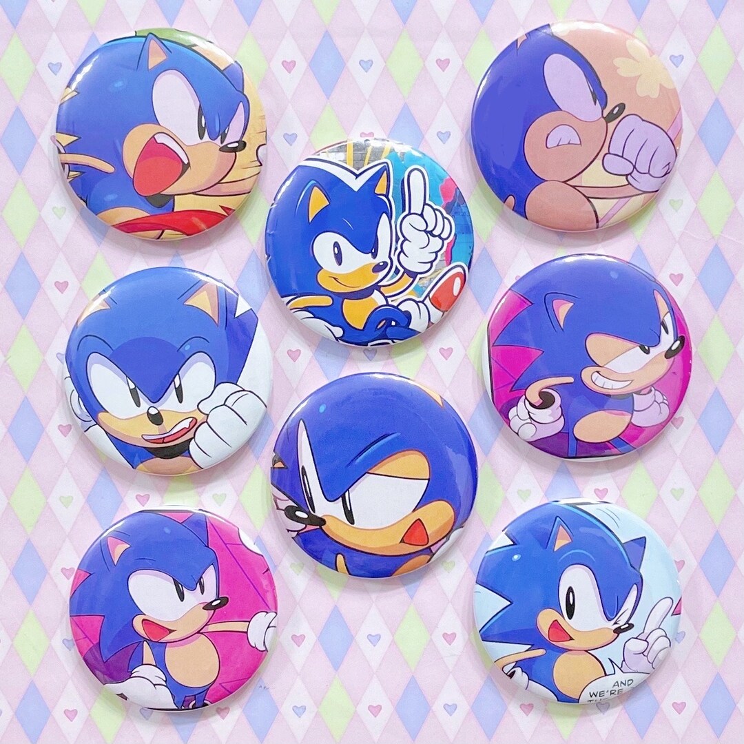 Sonic the Hedgehog Sega Upcycled Comic Buttons 2.25 - Etsy